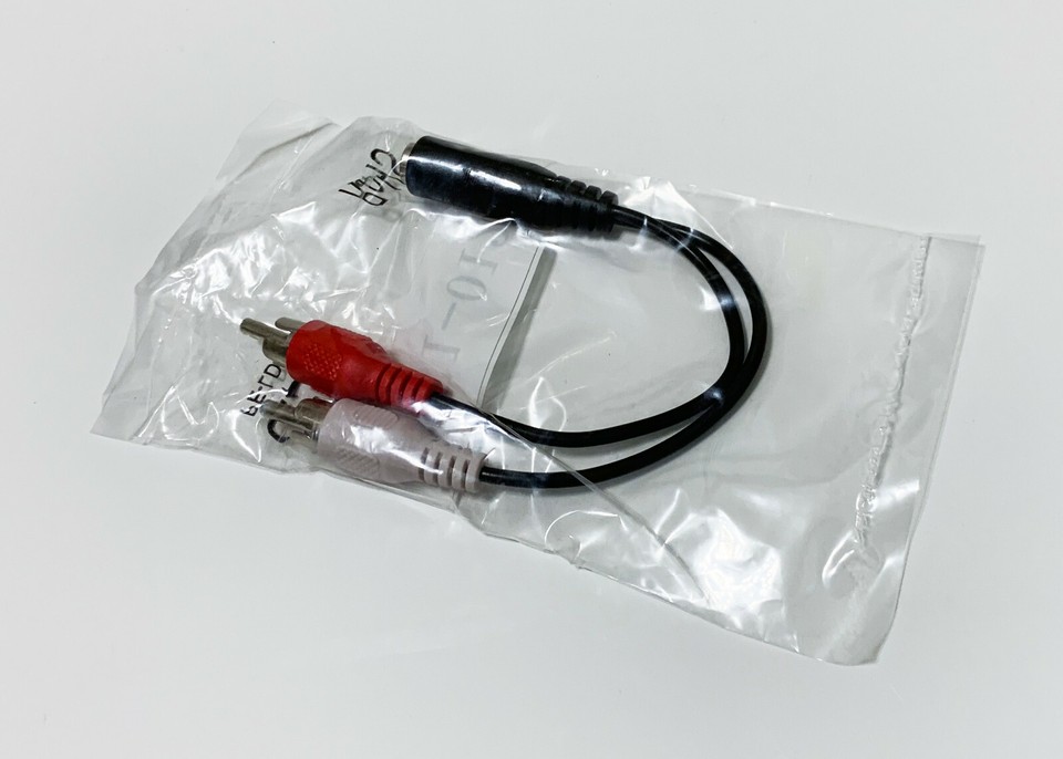 New Audio Cable Adapter for Computer Speakers 2x Male RCA 3.5mm Jack ...