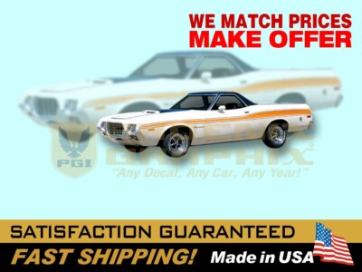 compatible with, 1972 Ford Ranchero GT Decals Stripes Graphics Kit ...