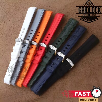20mm Rubber Silicone Watch Strap Band For Omega Seamaster 300 Watchband ...
