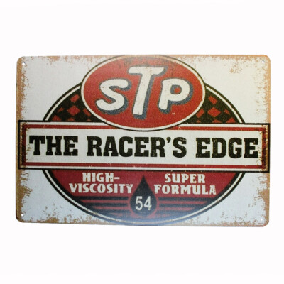 2X Tin Sign STP THE RACER`S EDGE Sprint Drink Bar Whisky Rustic Look ...