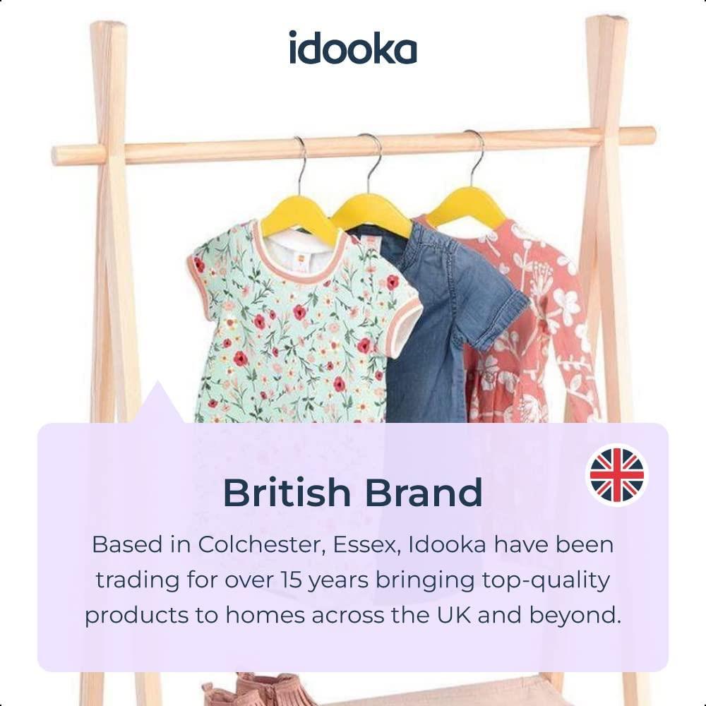 Childrens Clothes Rail Hanging Wardrobe Storage Wooden Kids Boys Girls ...