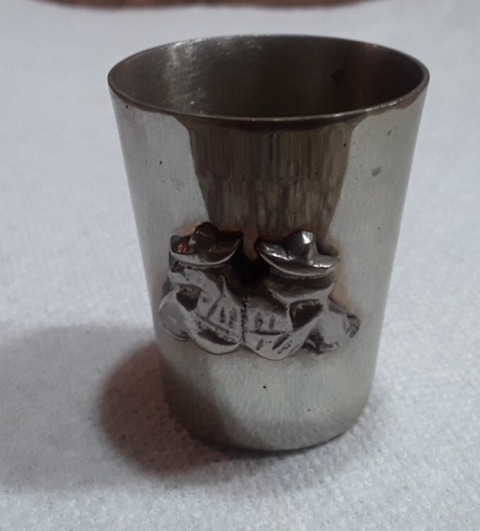 Saltillo Silver Factory Mexico Copper Shot Glass Tequila, vintage ...