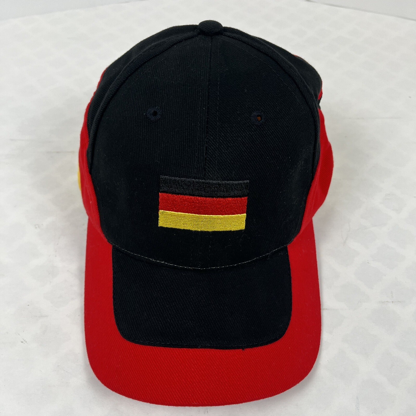 Deutschland Hat Cap Red Black Adjustable German Flag Flat Brim Travel ...