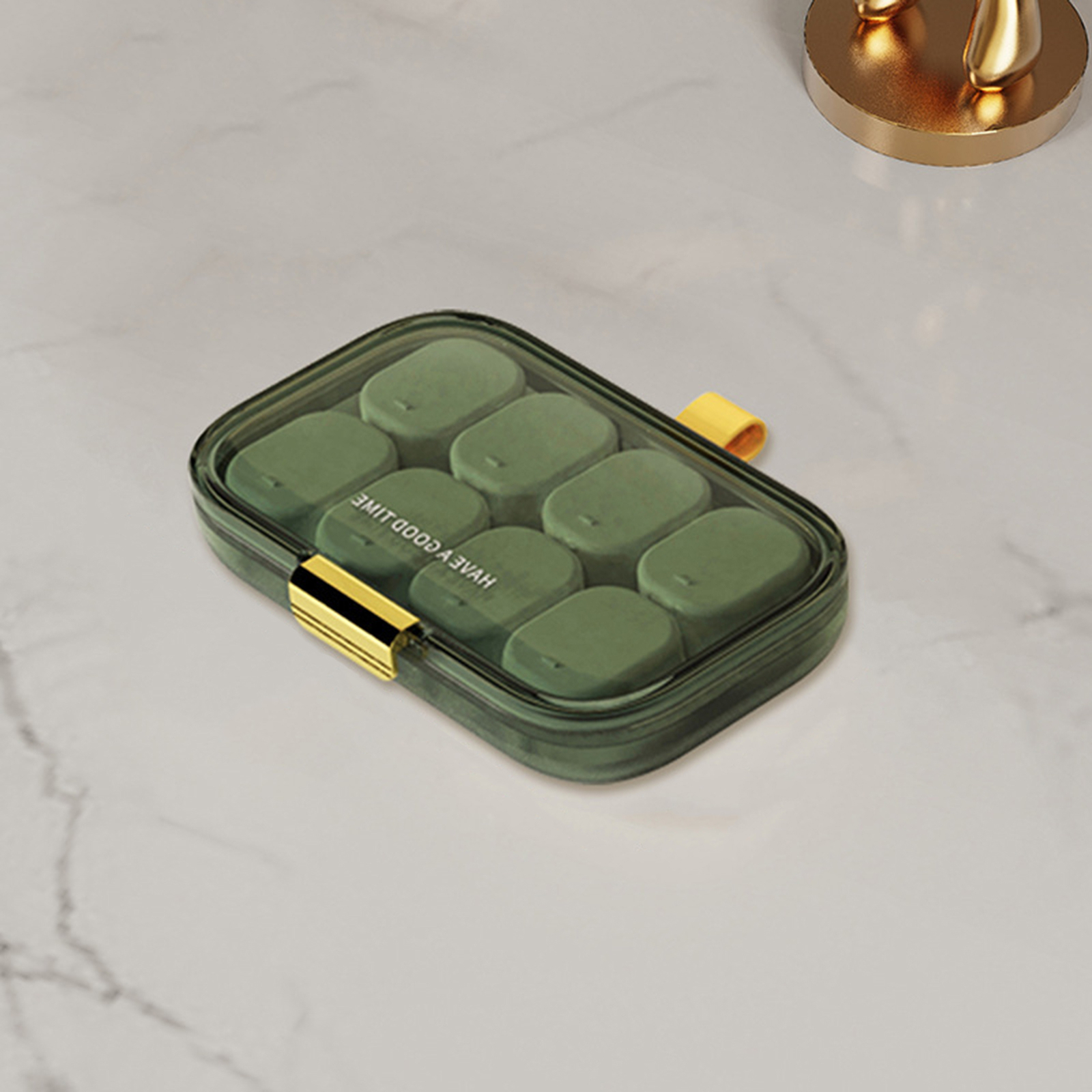 Heavy Duty Pill Organizer Date Reminder Case Portable 21 Compartment | eBay