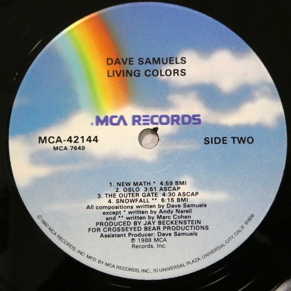 DAVE SAMUELS Living Colors LP Mca 1988 Smooth Jazz MINT- vinyl Spyro ...