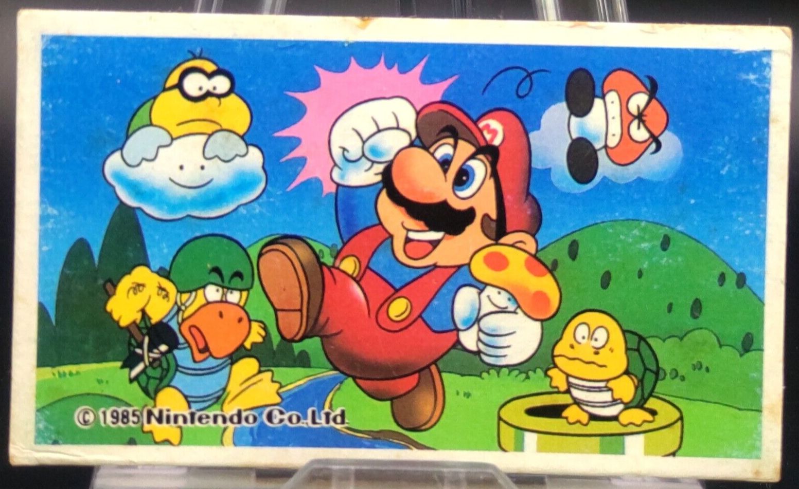 Mario Goomba Menko Super Mario Bros Amada Vintage Card 1985 NES ...