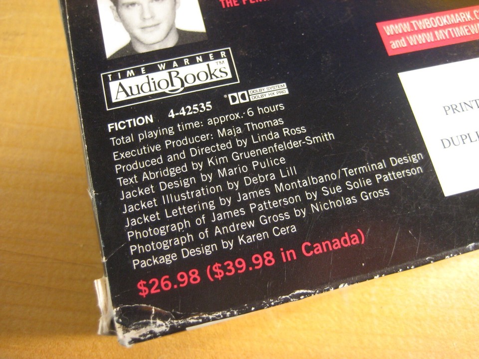 Jester James Patterson Audio Book on Tape 4 Cassettes Abr. Read by Cary ...