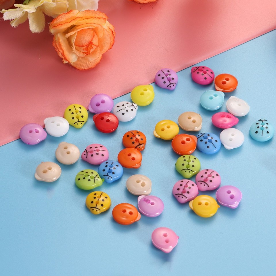 100 PC 2-Hole Buttons Kids Diy Buttons Miniature Buttons Crafts | eBay UK