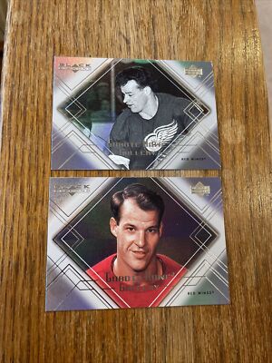 2000 Upper Deck Black Diamond Gordie Howe Gallery #GH2 #GH8 SP INSERTS ...