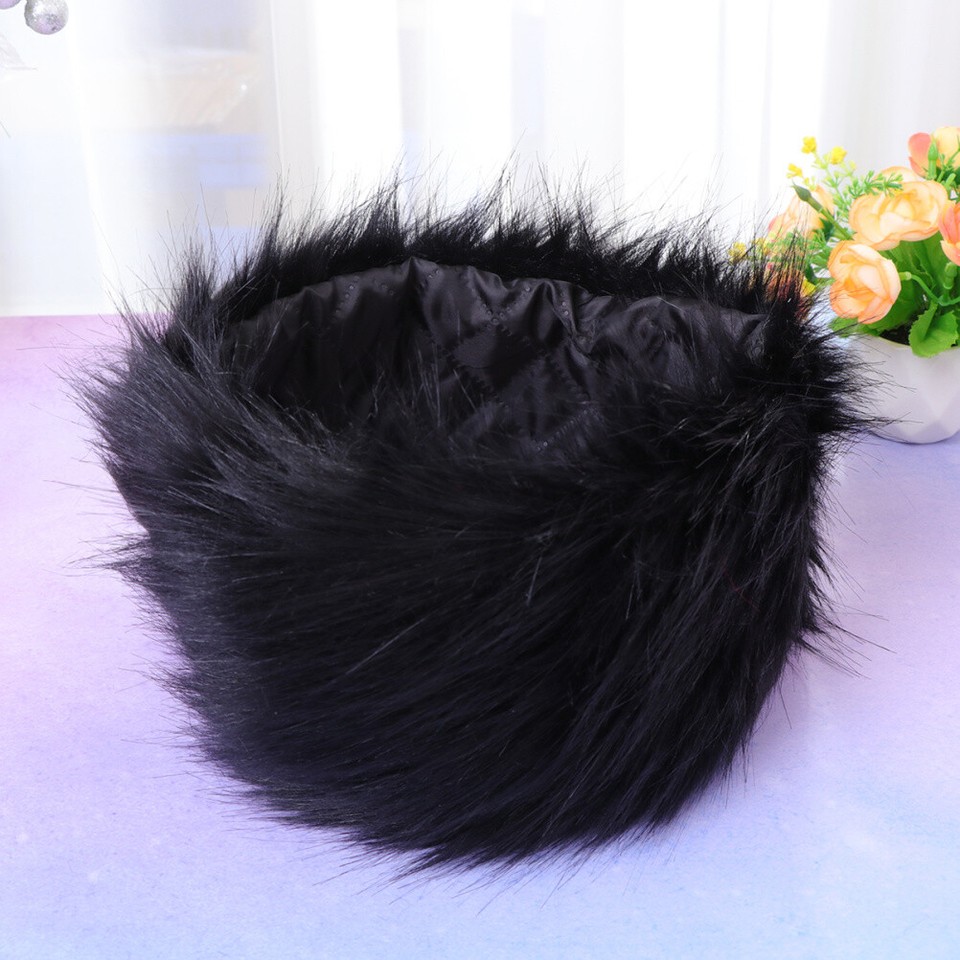 Fur Warm Ear Warmer Fluffy Fur Head Wrap Cold Weather Hat Fur Earmuff ...