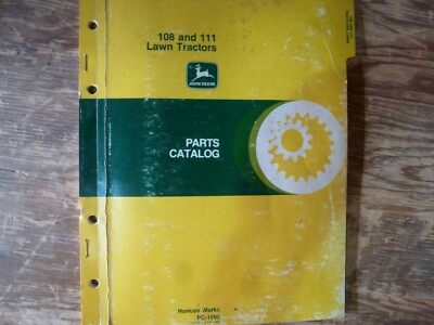 John Deere 108 111 Lawn Tractor Parts Catalog Manual Book Original PC ...