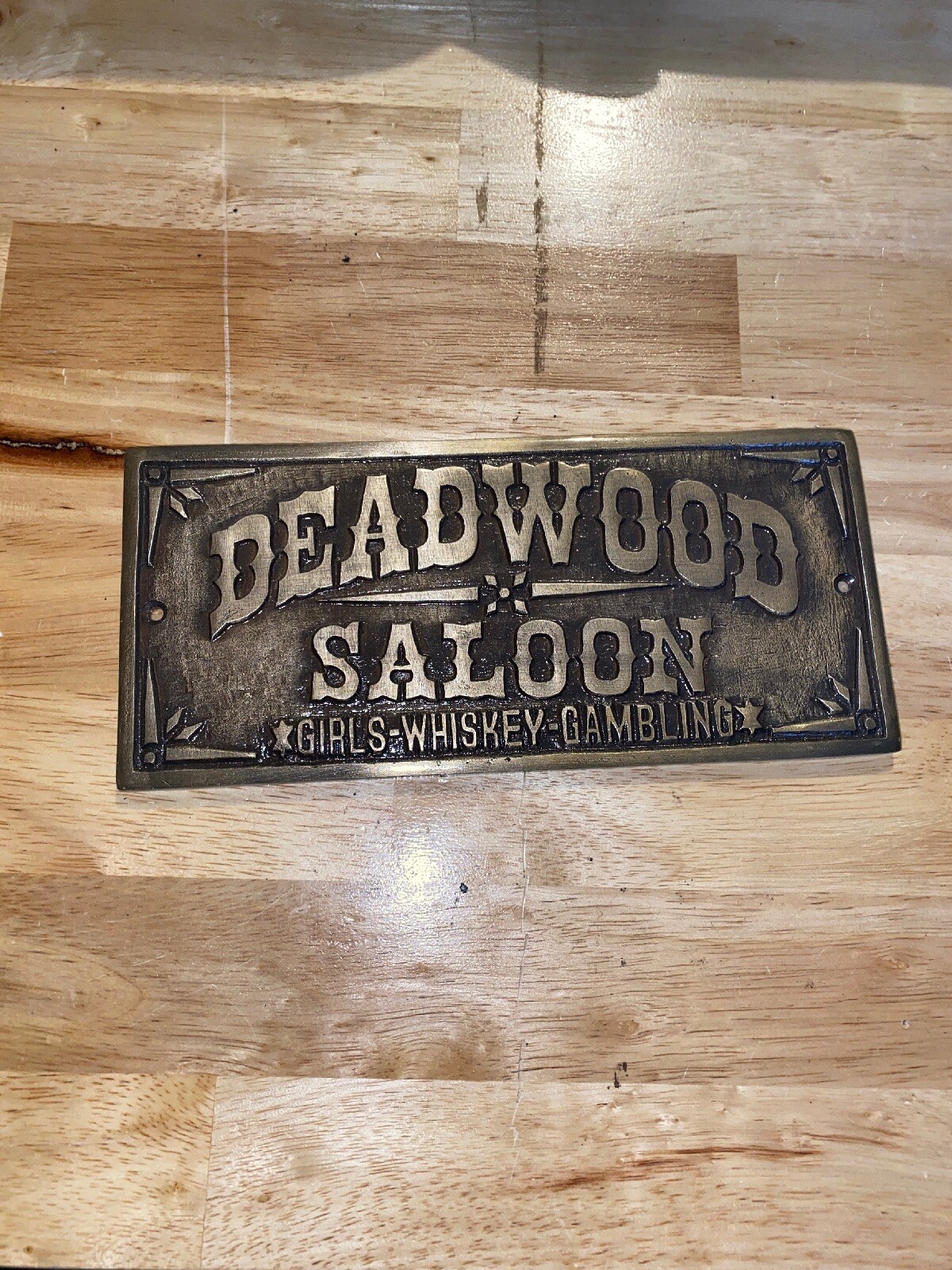 Deadwood Saloon Sign South Dakota Territory Metal Plaque GIRLS WHISKEY ...