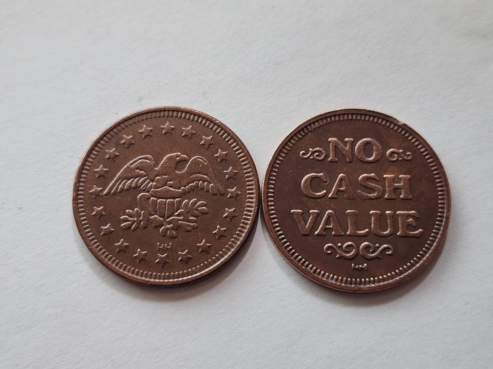 No Cash Value Copper Tokens - Eagle, Size 0.984" Lot of 50 Tokens | eBay