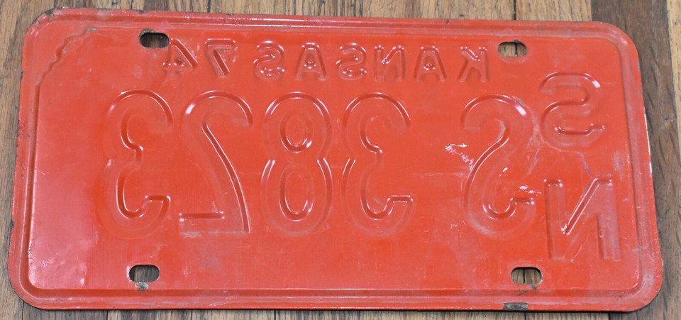 Vintage 1975 Kansas Shawnee County License Plate Tag 3823 | eBay
