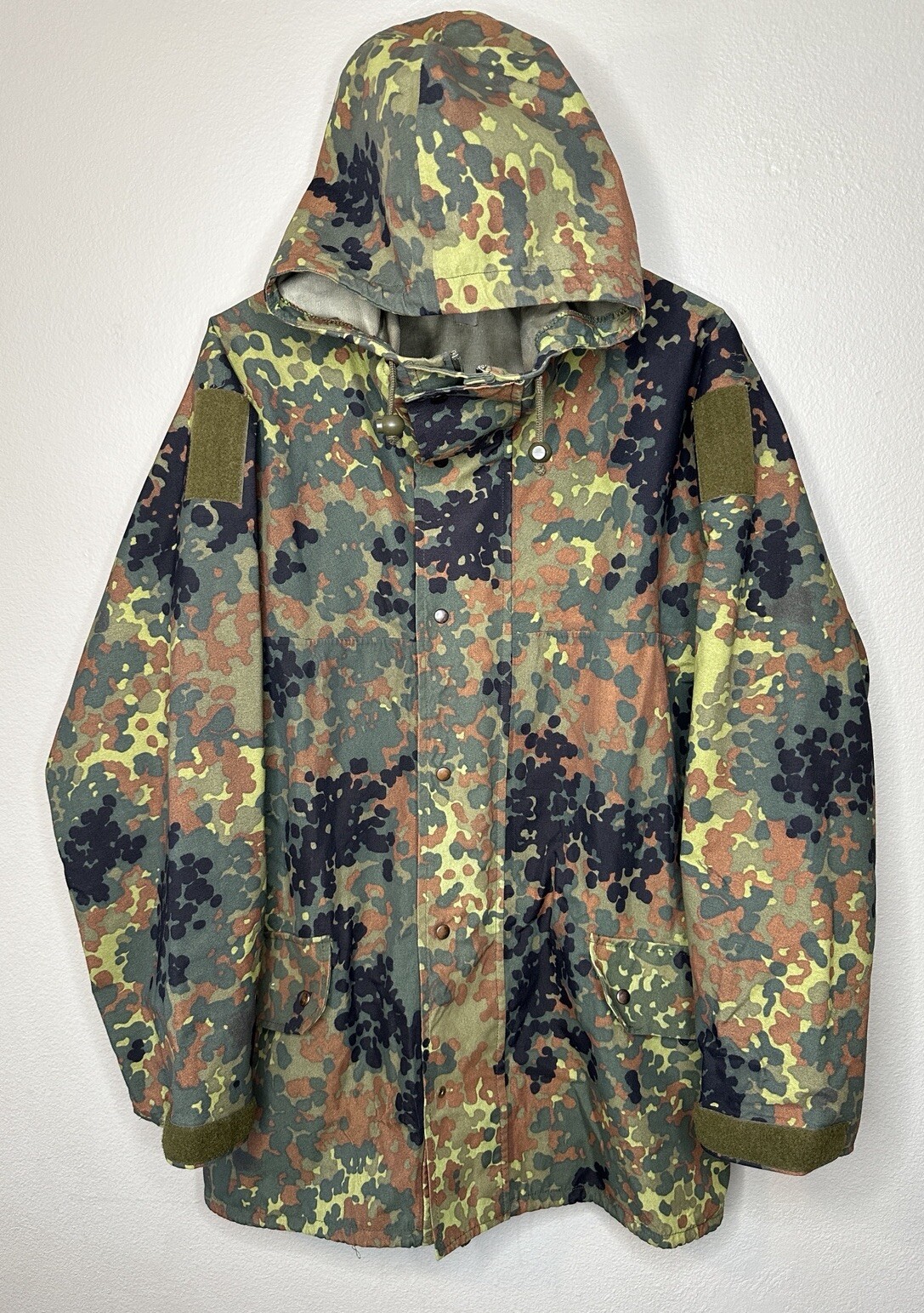 Vintage German Bundeswehr Army Jacket GoreTex Fleckta… - Gem