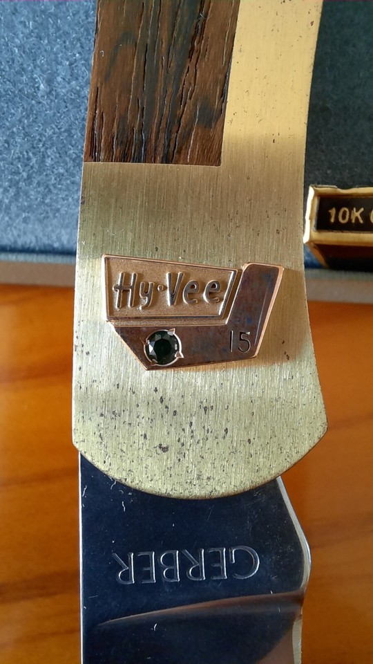 NEW : Gerber Single Folding Blade Knife with Vintage Older Hy-Vee Logo ...