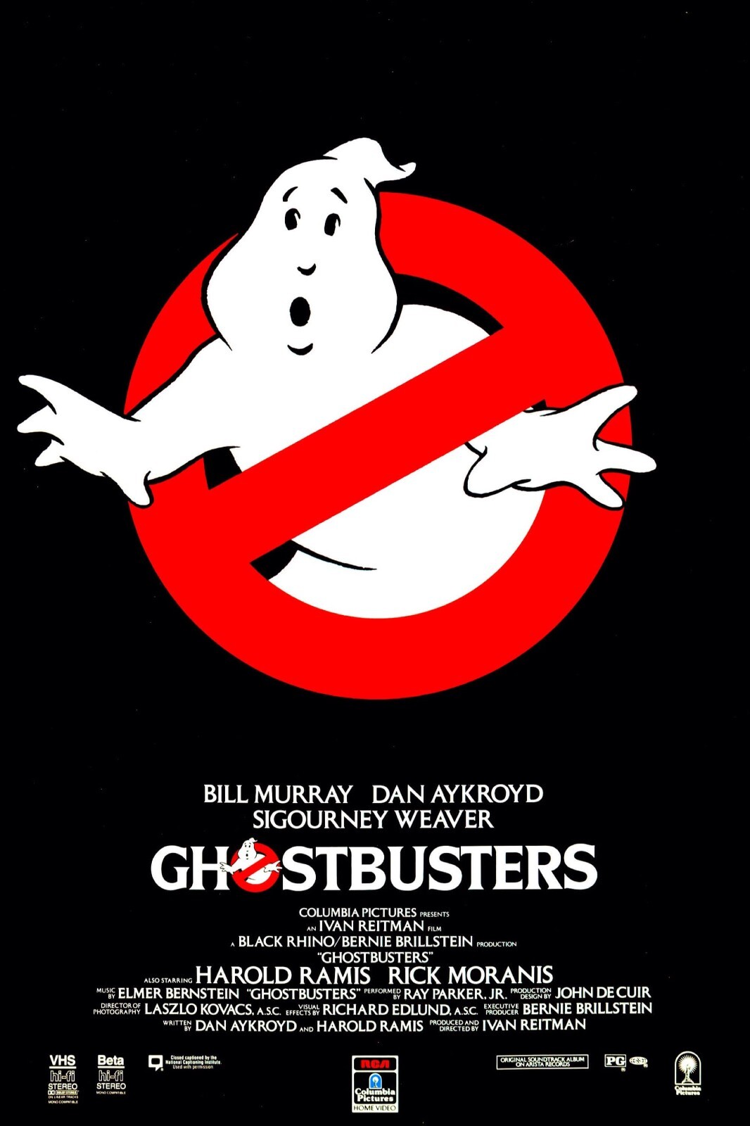 1984 Ghostbusters Movie Poster 11X17 Venkman Spengler Stantz Winston ...