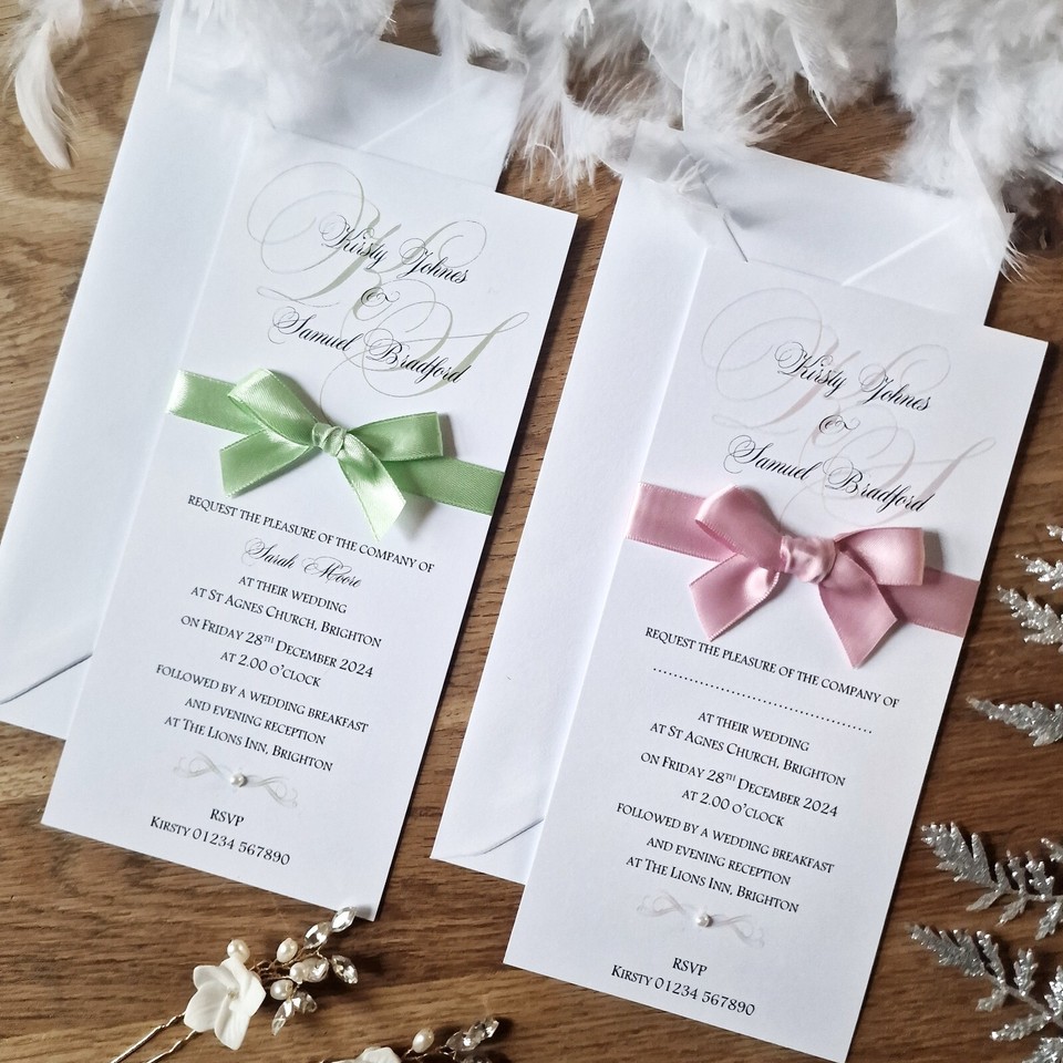 Personalised Wedding Invitations with Envelopes, Custom Wedding Invite ...