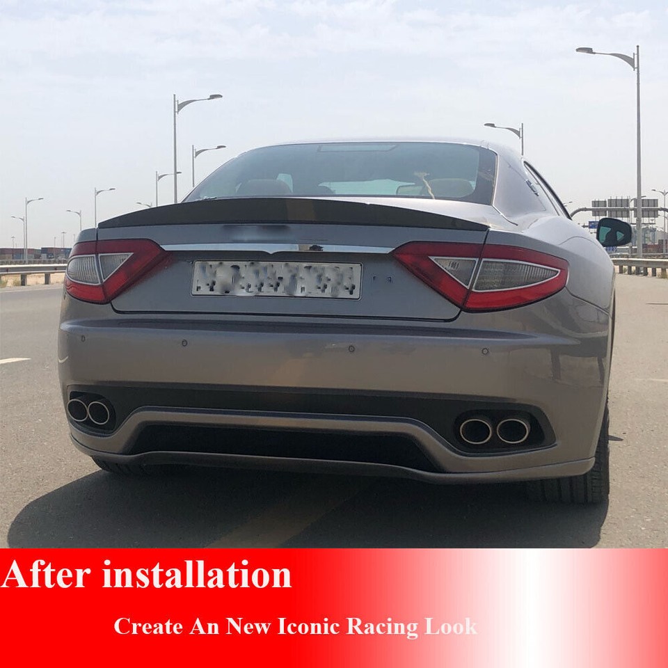 For Maserati GranTurismo Coupe 2008-11 REAL CARBON Rear Trunk Spoiler ...
