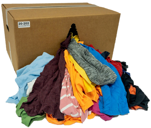 Colored Knit Rags 50 LB Box - T-Shirt Wiping Cleaning Cloths | eBay