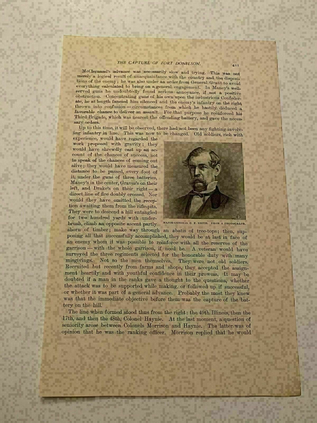 KP81) Union General Charles Ferguson Fort Donelson Civil War 1887 ...