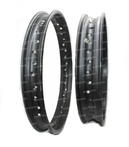 Black Wheel Rim Set For Royal Enfield Bullet Classic UCE EFI Model 19 ...