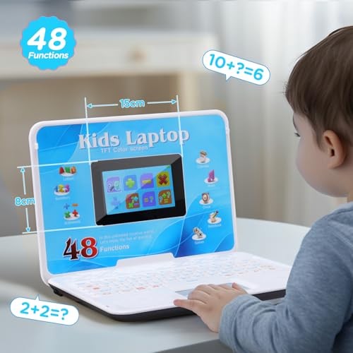 Kids Laptop, Color Screen Educational Laptop with 48 Learning Modes ...
