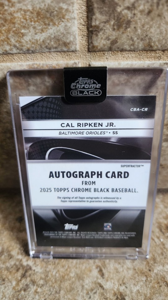Superfractor Cal Ripken /1 2025 Topps Chrome Black Autographed! | eBay