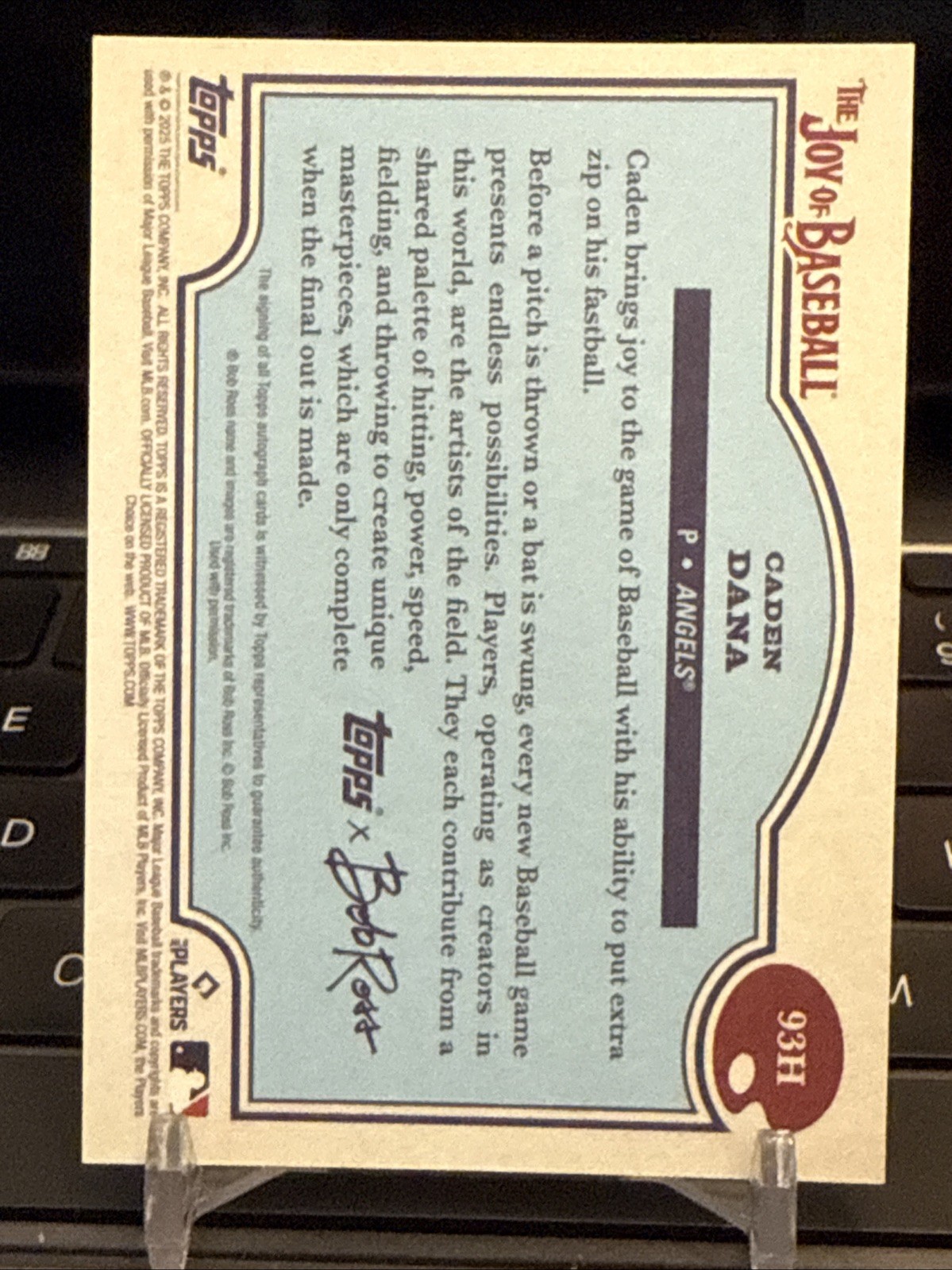 2025 TOPPS X BOB ROSS JOY OF BASEBALL CADEN DANA RC Auto - Paint ...