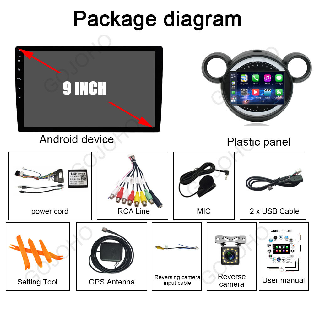 64GB For 2007-2013 BMW Mini Cooper R56 R60 CarPlay Android 13 Car ...