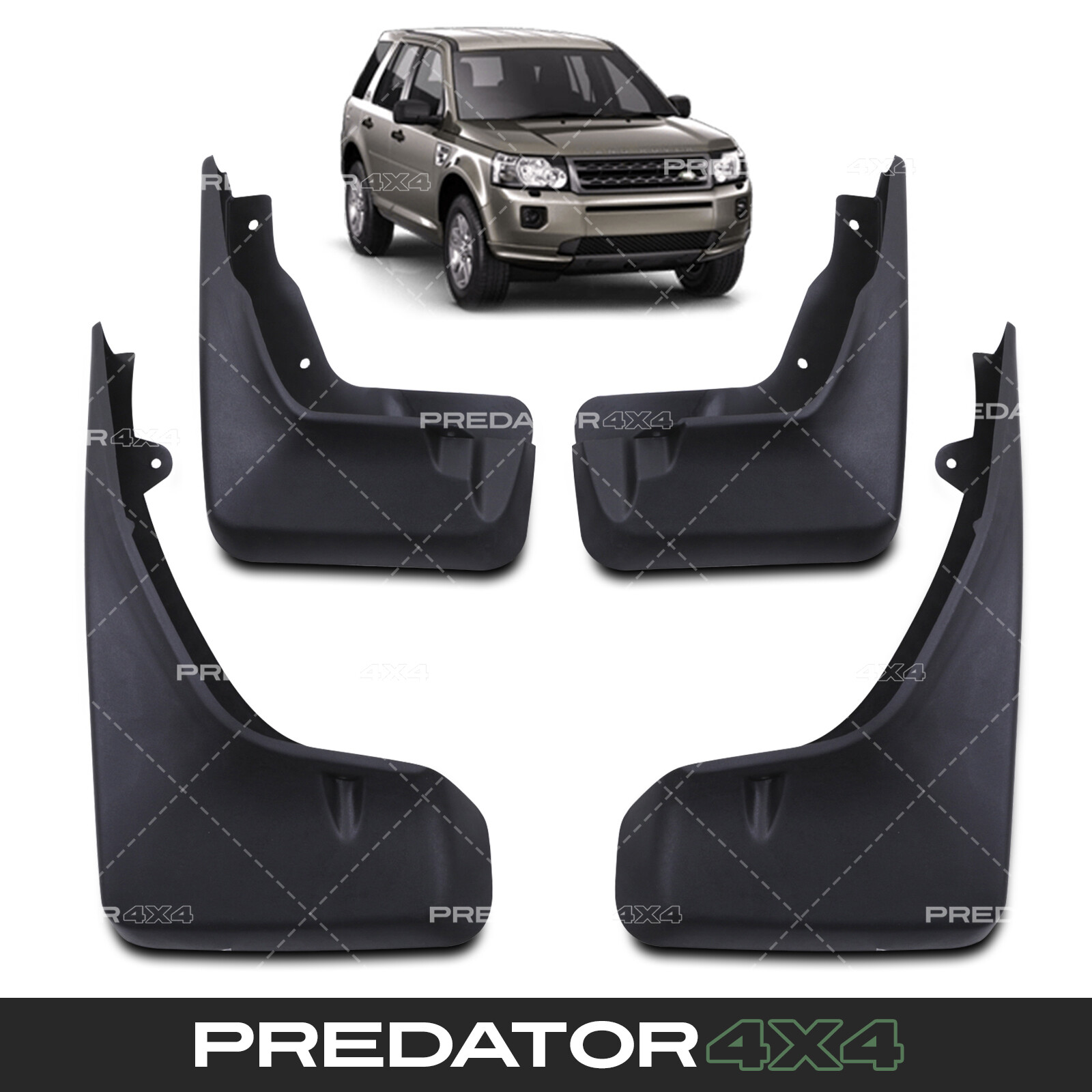 FRONT REAR MUD FLAPS MUDFLAP SET KIT FOR LAND ROVER FREELANDER 2 ...