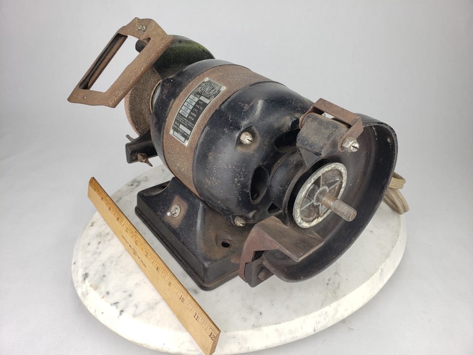 Vintage Sears Craftsman Dunlap Bench Grinder Buffer - 6" 1/4 HP 3450 ...