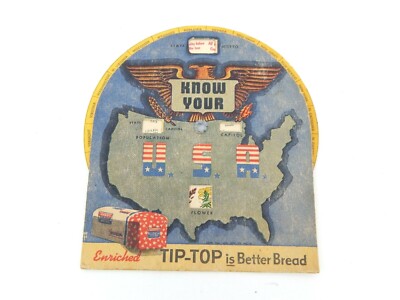 5L Tip-Top Bread Know Your States Wheel Cardstock Promotional ...
