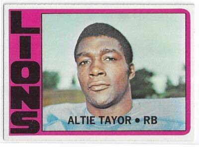 ALTIE TAYLOR 1972 Topps Football card #199 Detroit Lions NR MT | eBay