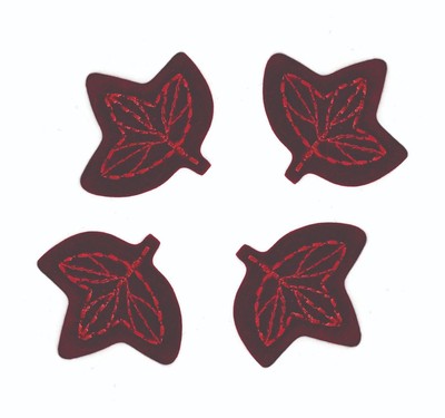 Red Leaf Patch Cut out Iron on Sew on (1 3/4" in) Lot of 4 | eBay
