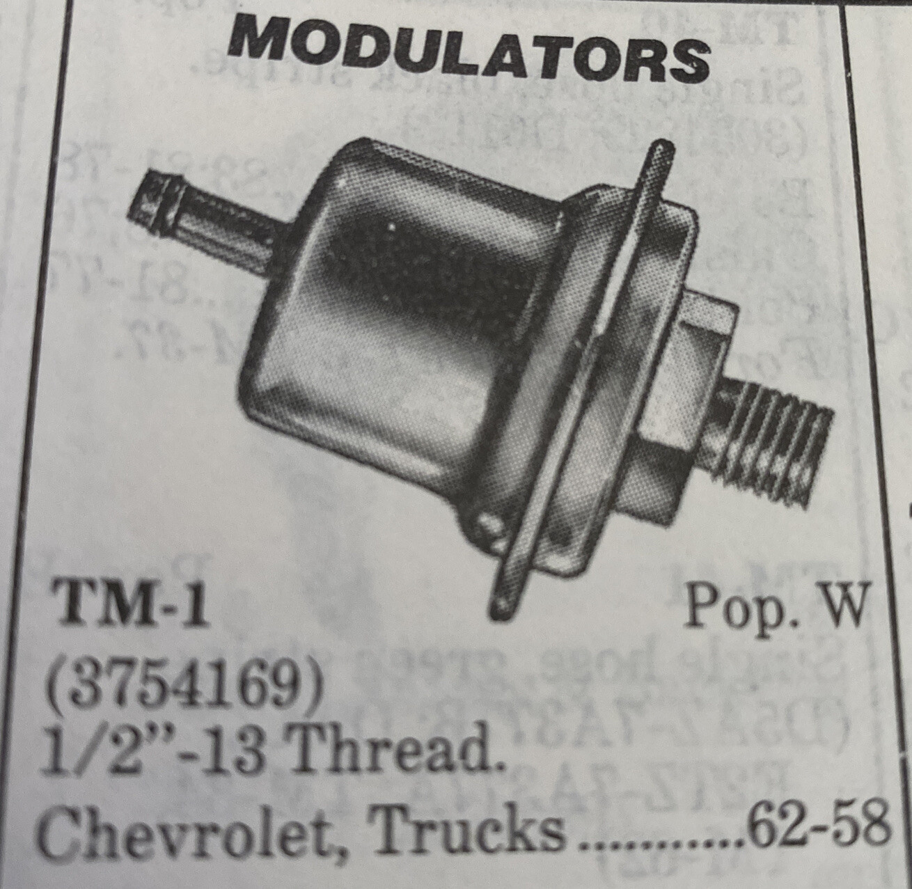 Automatic Transmission Modulator Valve-Auto Trans STANDARD TM-1 | eBay