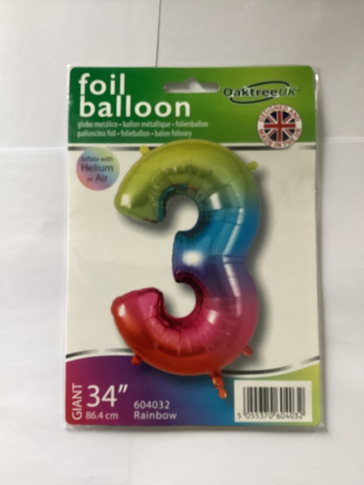 34" Number Foil Balloons Air Helium Birthday Occasion Party Event | eBay UK