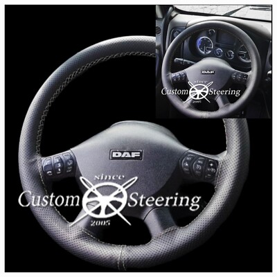 PERFORATED LEATHER STEERING WHEEL COVER for DAF XF 1997 2002 choose a ...