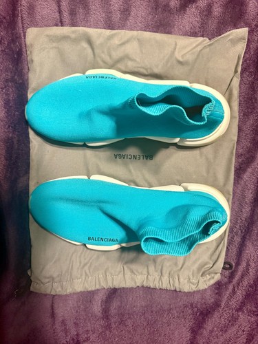 Cyan Blue Balenciaga sock shoes | eBay