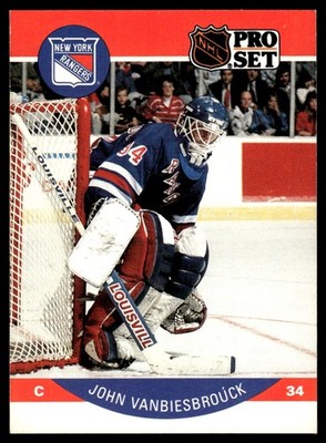 1990-91 Pro Set John Vanbiesbrouck New York Rangers #209B | eBay