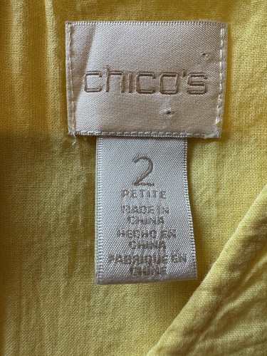 Chico’s Bright Yellow Dress Large Petite | eBay