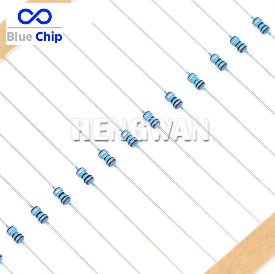 2600/1300/650pcs 1/4W 1/8W 1/2W 1W 2W 1% Metal Film Resistor Kit 130 ...