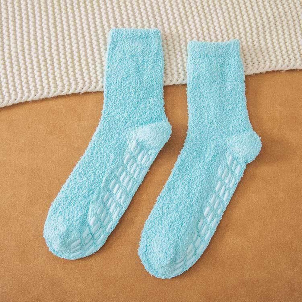 Essential for Winter Cozy and Warm Women's Sleep Socks in Coral Fleece ...