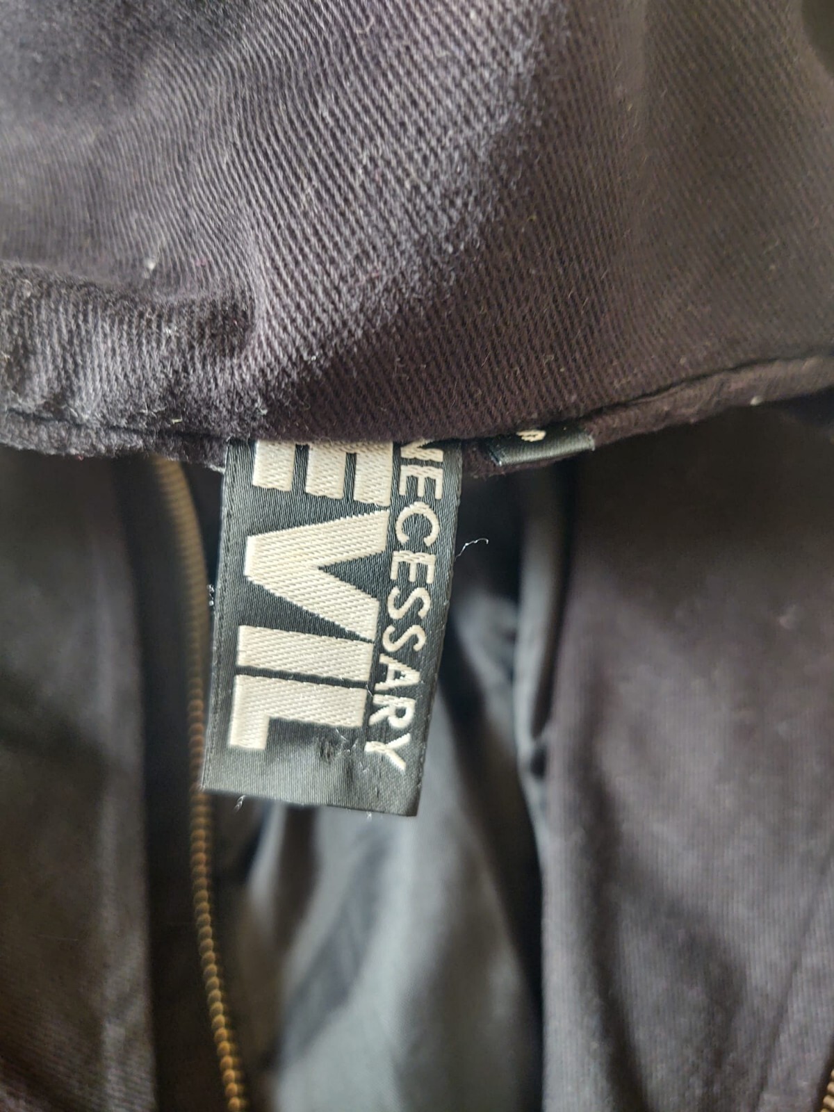 Necessary Evil Long Bat Wing Collar Coat Size S Black Goth Gothic ...