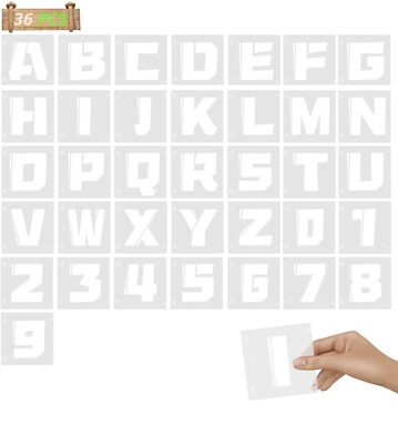 36 Letters Stencil 4x4 Inch Laser Cut Reusable Stencils for Painting | eBay
