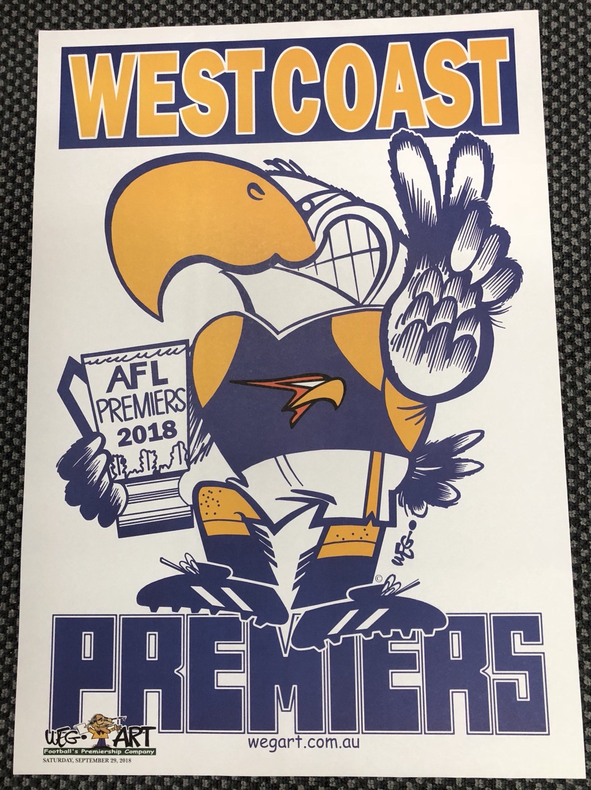 2018, 2006 AFL Premiers Posters West Coast Eagles Knight WEG ...