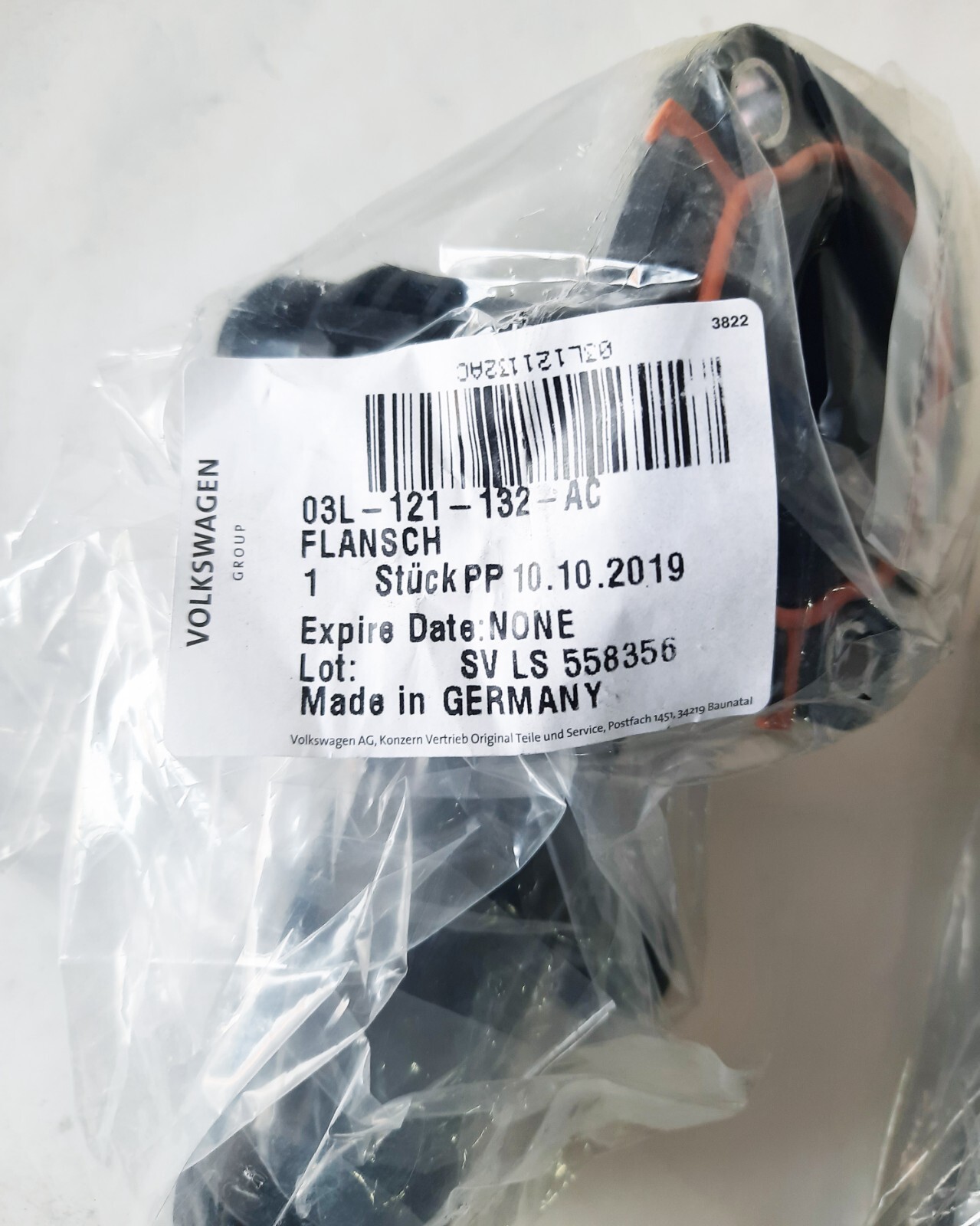 Genuine OEM Volkswagen 03L-121-132-AC Coolant flange AUDI A3, A4, A5 ...