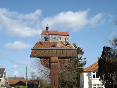 Photo 12x8 Crowfield Village sign Off Stone Street(Close up) c2016 ...
