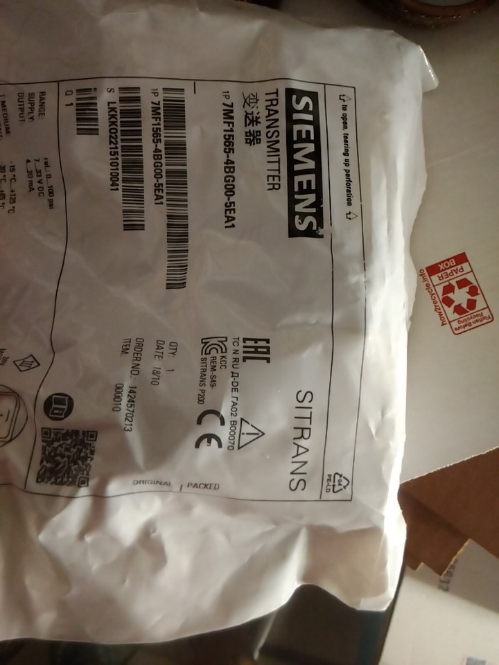 New SIEMENS SITRANS P220 Pressure Transmitter 7MF1565-4BGOO-5EA1 psi ...