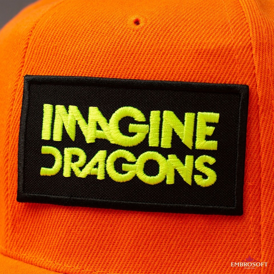 Imagine Dragons Bright Yellow Logo Music Rock Band Embroidered Patch 3. ...